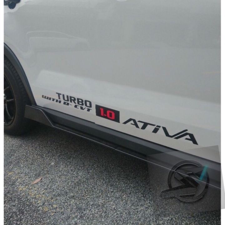 (Ready Stock) Perodua Ativa Turbo D-cvvt Car Side Vinyl Decal Sticker ...