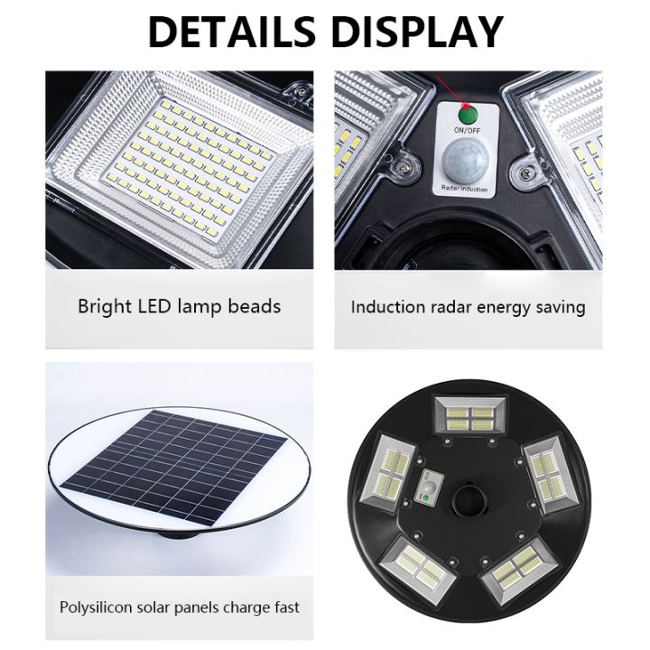 BUY 1 TAKE 1 UFO Solar Light 500000W Solar Street Light Outdoor Waterproof Sensor Solar Lamp ...