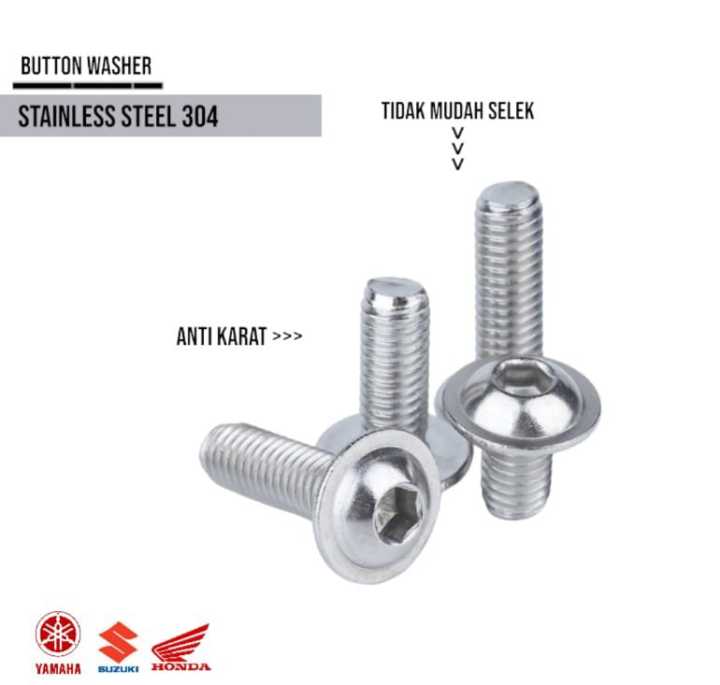 (11pcs) BAUT BUTTON M3 x 35 STAINLESS STEEL 304 BAUT L 3mm | Lazada ...