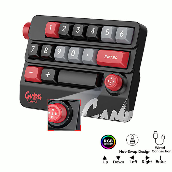Portable Joystick Mechanical Keyboard Full Hot Swappable Key USB-C RGB ...