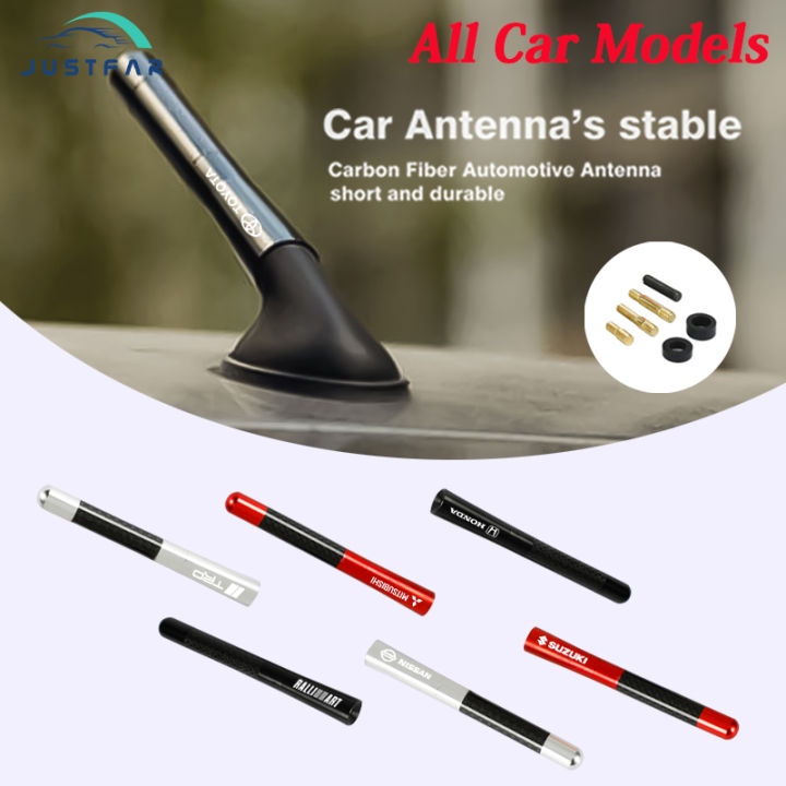【All Car Models】Car Antenna 12cm Carbon Fiber Universal Car Roof Short ...