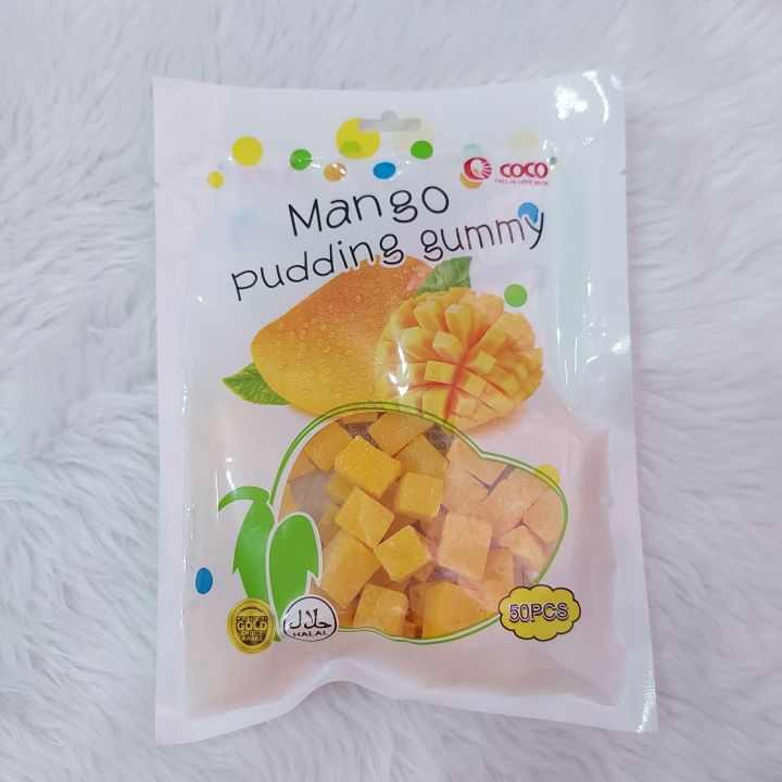 Coco Mango Pudding Gummy Cubes 50pieces | Lazada PH