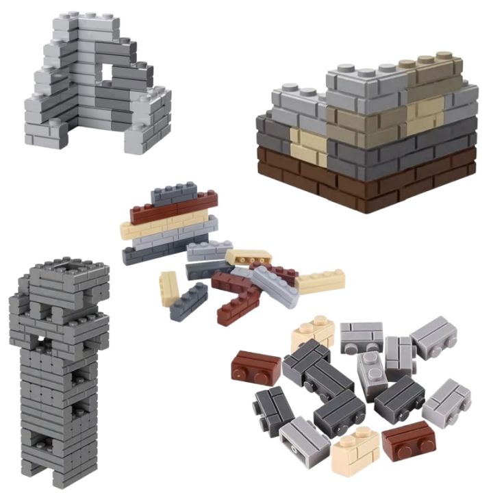 Small Particles Simulation City Wall Bricks Building Block Model ...