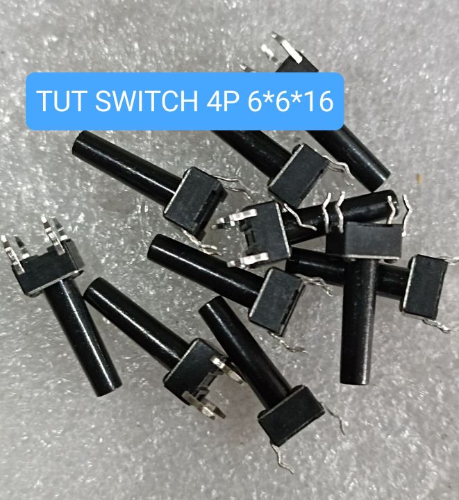 20BUAH TACTILE SWITCH 4PIN 6X6X16 TUT SWITCH 4 PIN 6*6*16 PUSH BUTTON ...