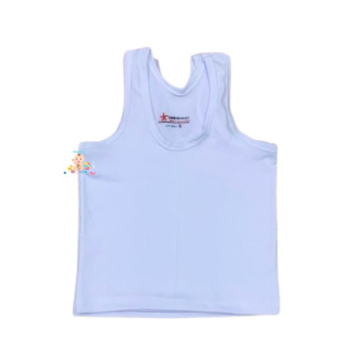 Plain White Cotton Sando for Boy 0-8 Years Old Dan Maries | Lazada PH