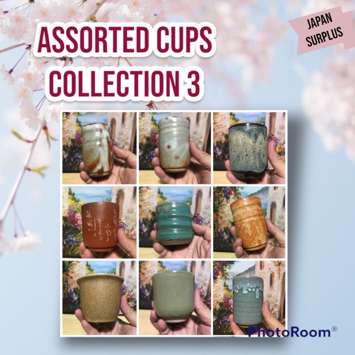 [Assorted Designs 3] Stoneware and Ceramic Tea Cups and Bowls Collection 3 - Japan Surplus ...