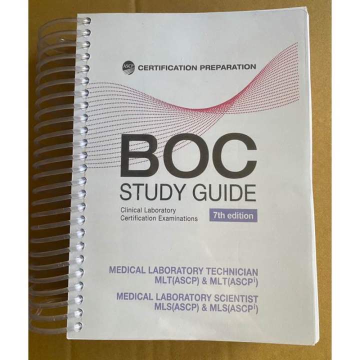 BOC STUDY GUIDE 7th Edition | Lazada PH