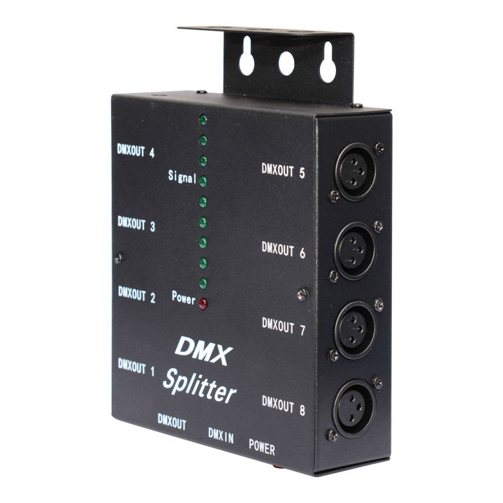 DMX Splilter 8 พอร์ตช่อง 3Pin Optical Istribution Amplifier สําหรับ DJ ...
