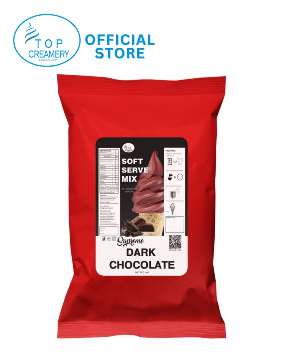 TopCreamery Dark Chocolate Supreme Soft Serve Powder (1kg) | Lazada PH