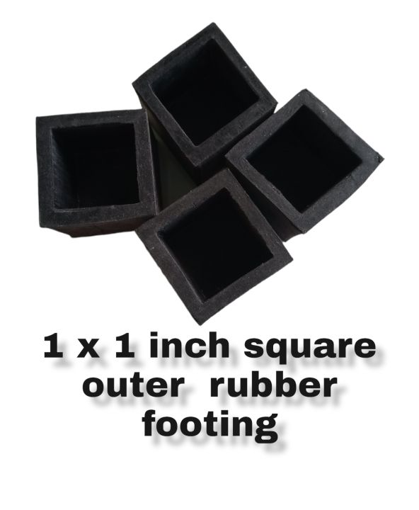 HEAVY DUTY TUBULAR Rubber Footing for 1x1 Square ,sold per piece ...