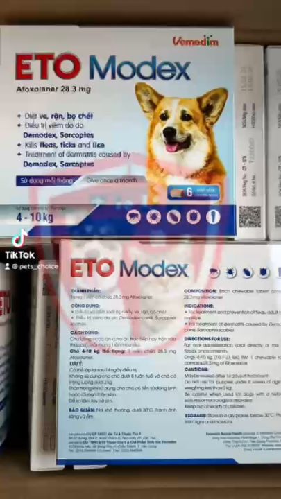 Vemedim ETO Modex - Viên uống trị ve rận bọ chét ghẻ demodex - Vị thị ...