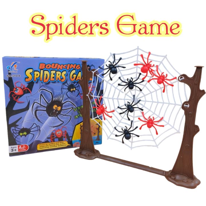 🏅Kids learning🏅Bouncing Spiders Game เกมส์เด้งแมงมุม เกมส์ครอบครัว แข่ง ...