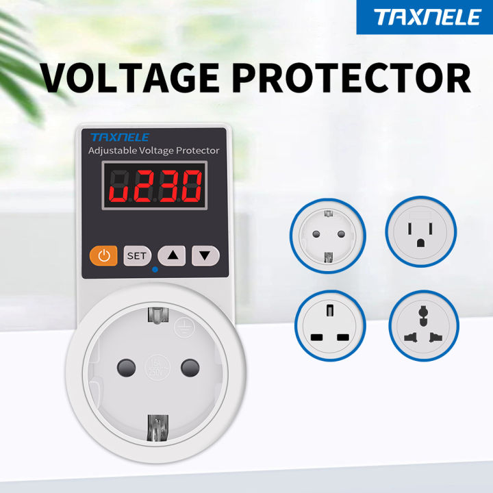 Automatic Voltage Protector AC 220V 16A Adjustable Power Surge ...