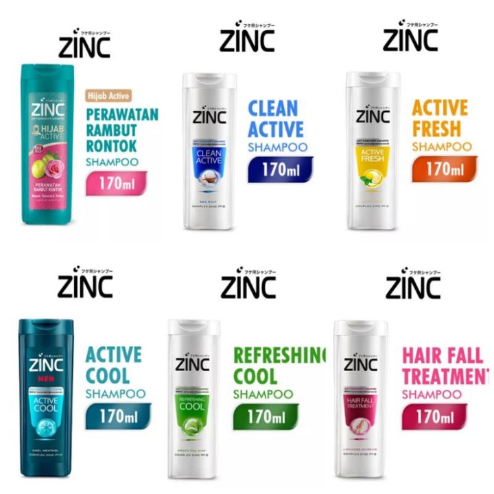 Zinc Shampoo Ukuran 170 ml All Varian Hairfall Treatment Refreshing ...