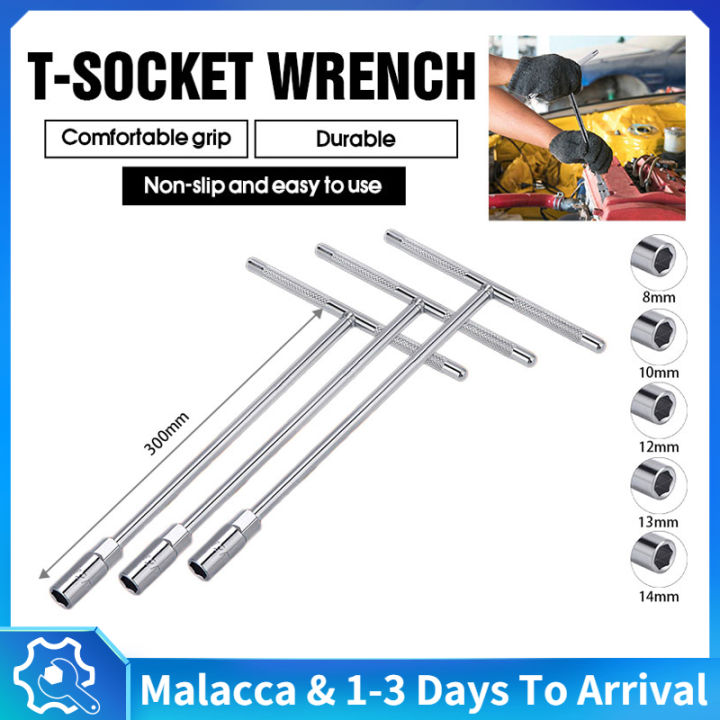 T Socket Wrench T-handle Spanar T Type Spanner T Nut Driver Flexible ...