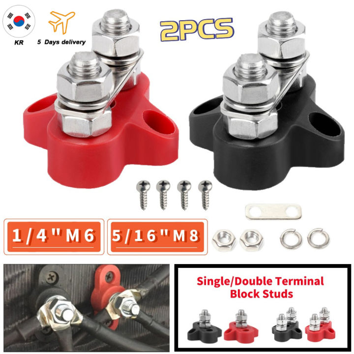 M6 M8 M10 Terminal Block Studs Bus Bar 5/16 "1/4" BusBar บวกลบ Heavy Duty Power Distribution ...