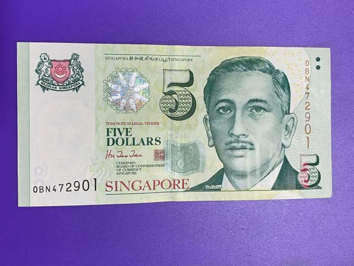 Singapore uncirculated $5 note signature of HTT | Lazada Singapore