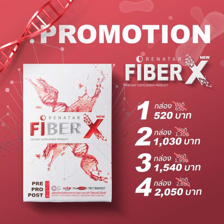 Fiber X โปรโมชั่น 3 กล่อง เรนาต้าไฟเบอร์เอ็ก ดีท็อกซ์ลำไส้จากธรรมชาติ ...