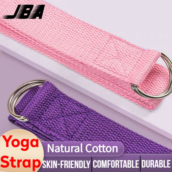 JBA Yoga Stretch Band With Design D-Ring 183CM Skin-friendly Cotton ...