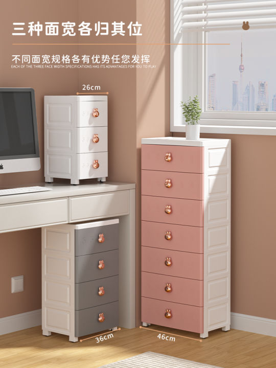 Cute Rabbit Plastic Storage Box Drawer Style Bedside Table Children's ...