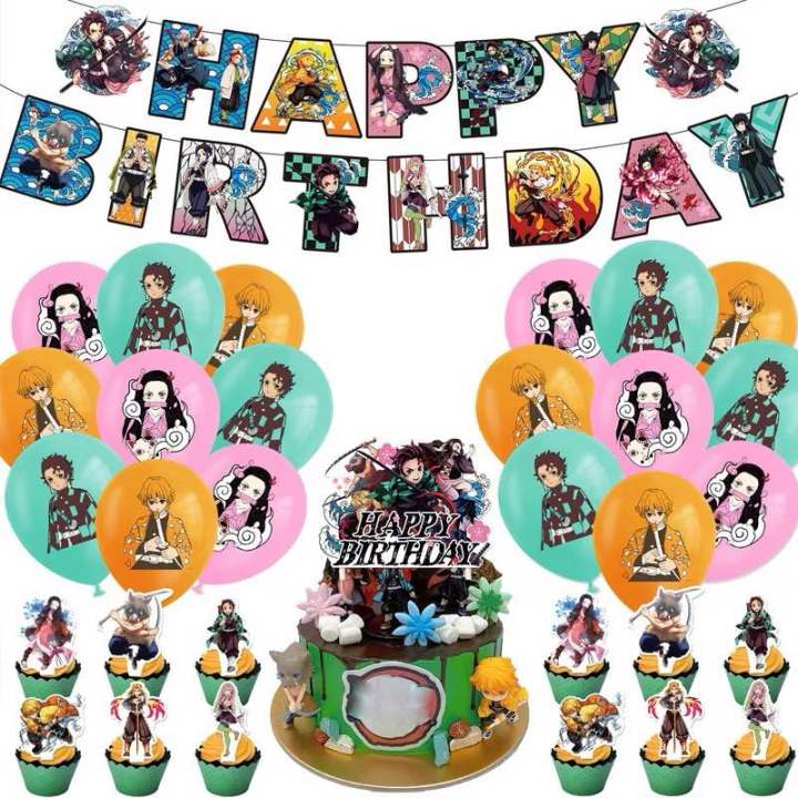 [SG Seller] Demon Slayer Theme Balloons Set A Birthday Party Decoration ...