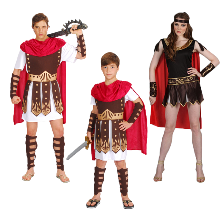 Halloween Adult Ancient Roman Warrior Sparta Knight Cosplay Children's ...