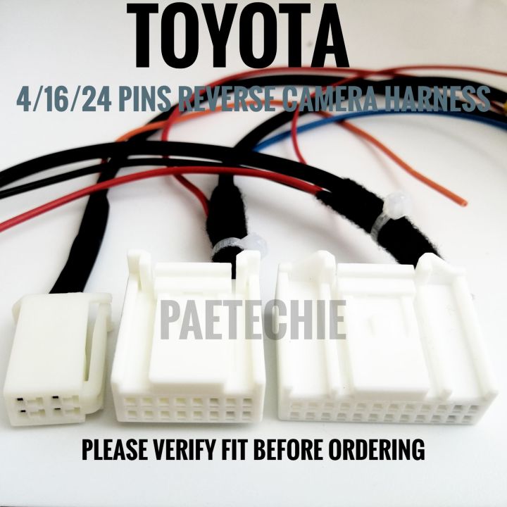 4Pin 16Pin 24Pin Toyota Reverse Camera harness Adapter 4 16 24 Pins ...