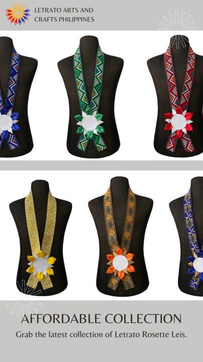 Affordable Handcrafted Rosette Lei Garland - Personalized Ribbon Leis ...