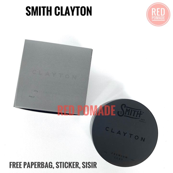NEW POMADE SMITH CLAYTON PREMIUM HAIR CLAY STRONG HOLD MATTE MATT 1.9 ...