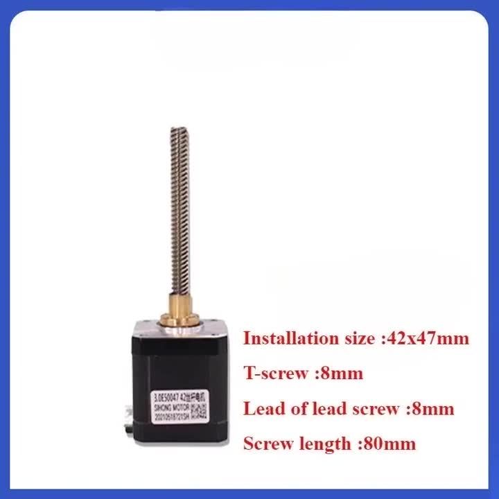 42 screw stepper motor T8 screw 1.8° two-phase stepper T-motor screw 3D ...