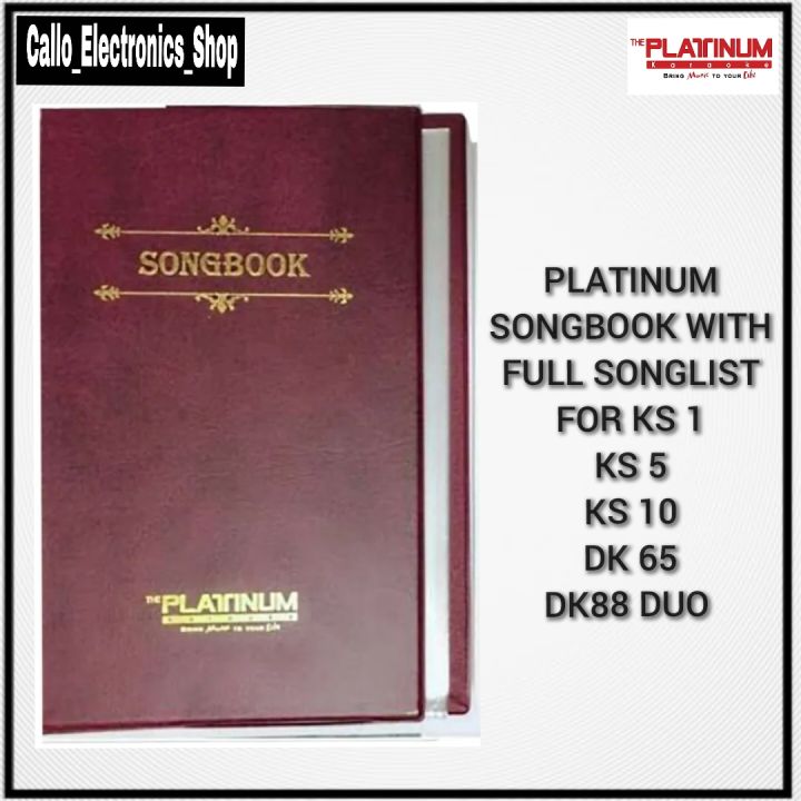 PLATINUM SONGBOOK WITH FULL SONGLIST ORIGINAL FOR PLATINUM KS-1/KS-5/KS-10/DK 65/DK 88 DUO(NO CD ...