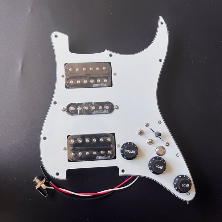 Prewired Loaded Guitar Stratocaster Pickguard HSH Pick Guard Silent ...