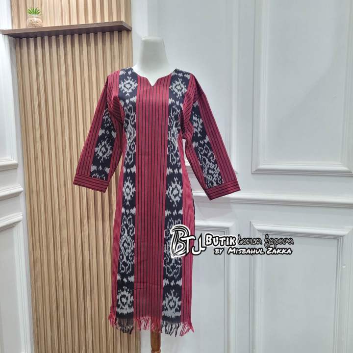 Baju dress tenun blanket jepara kode mahavir 09 | Lazada Indonesia