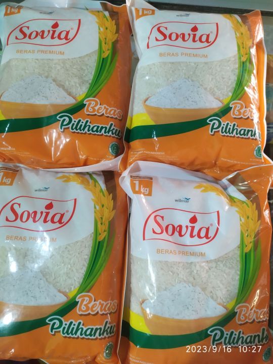 Beras sovia premium kemasan 1 kg, beras enak beras pulen beras sovia 1 ...