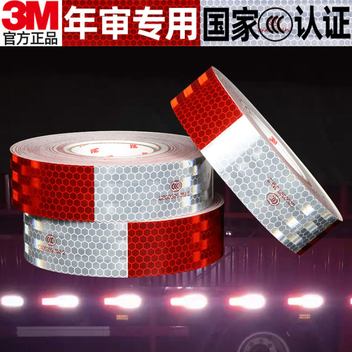 Genuine Goods 3M Reflective Car Sticker Pieces Night Red and White Car ...
