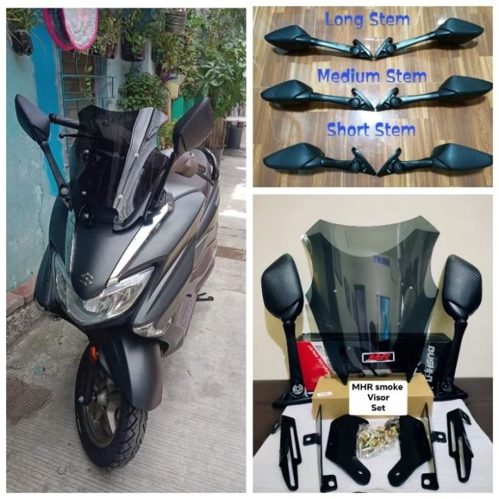 BURGMAN EX BRACKET SIDEMIRROR VISOR SET | Lazada PH