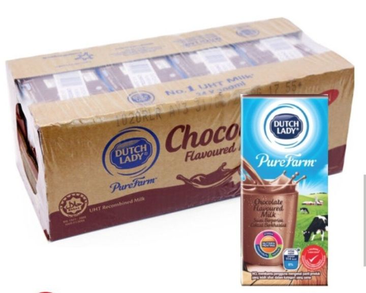 Dutch Lady UHT Milk (24 x 200ml) Chocolate / Full Cream NATIONWIDE ...