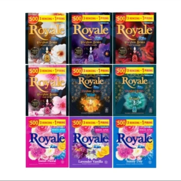 royale softener dan pewangi pakaian 13 ml isi 1 renceng 12 pcs | Lazada ...
