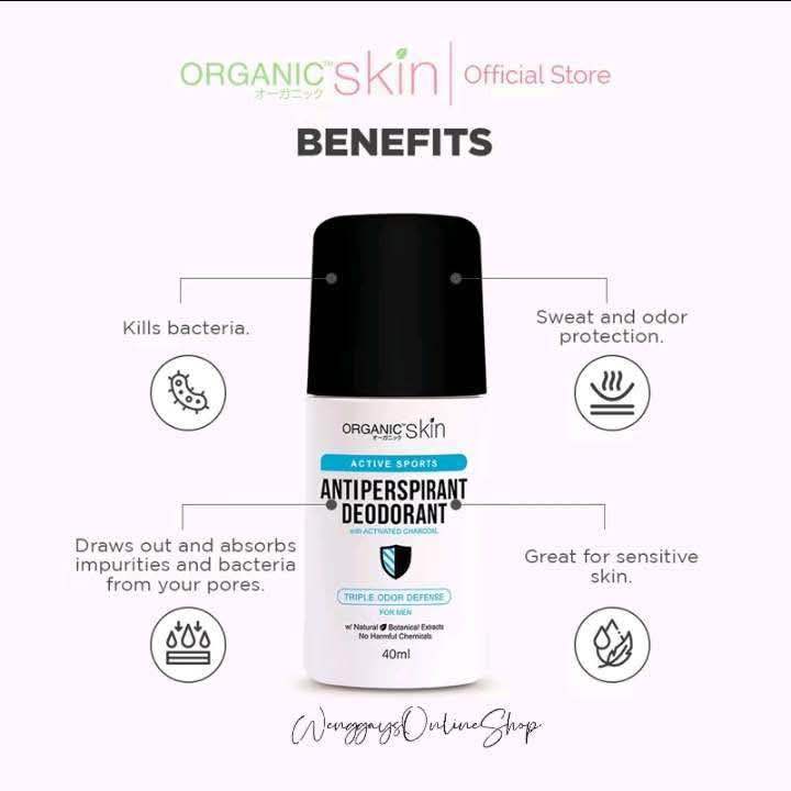 ORIGINAL ORGANIC SKIN JAPAN PERSPIRANT DEODORANT FOR MEN ROLL ON 40ml ...