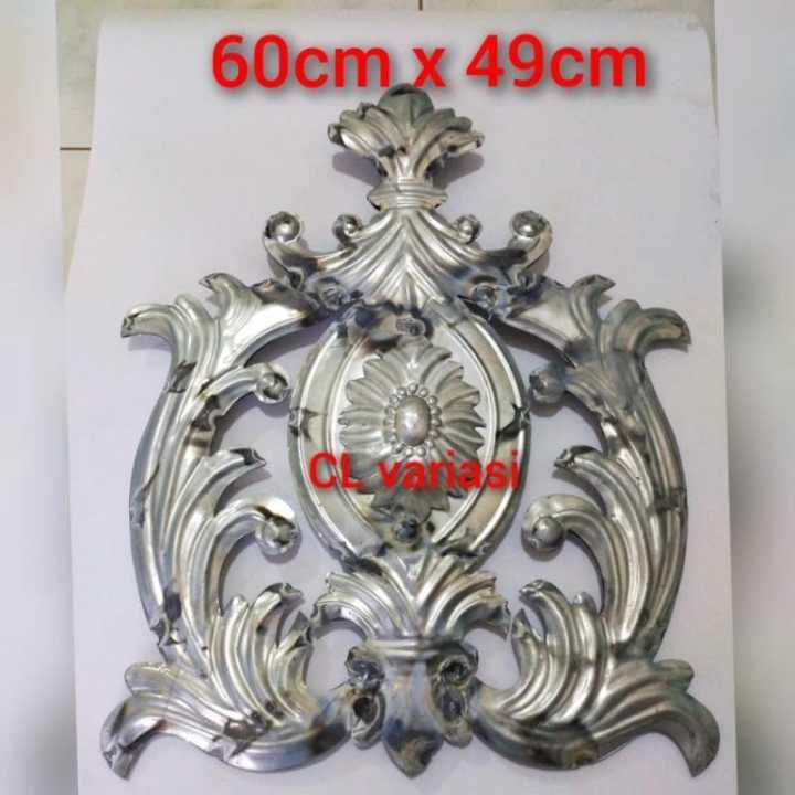 ornamen plat besi 60x48cm tampilan 2muka pengganti cor aluminium pagar ...