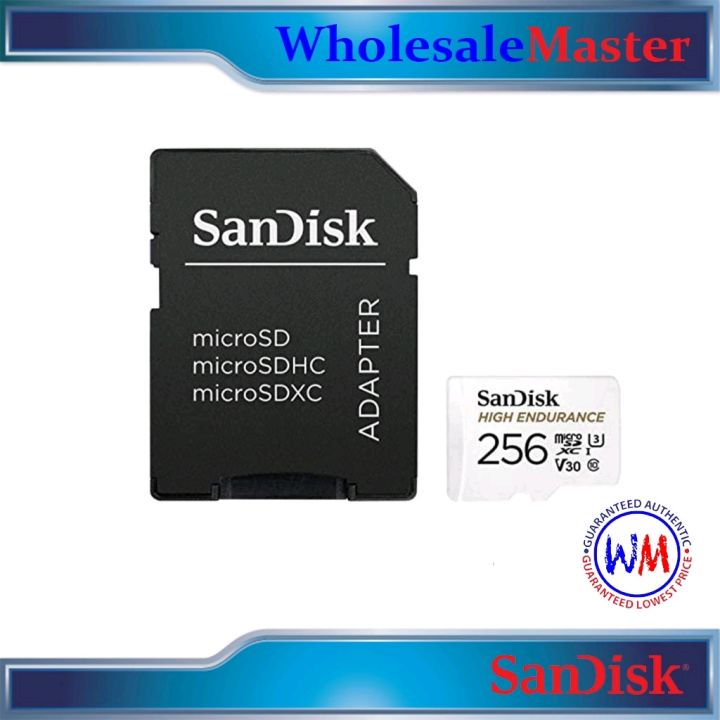 SanDisk 256gb High Endurance Uhs-I MicroSD Memory Card With Sd Adapter ...