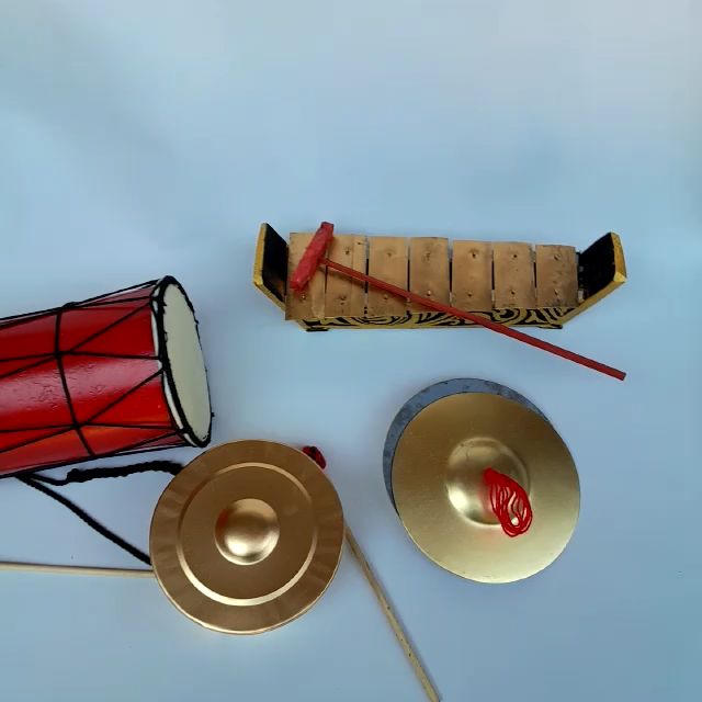 Gamelan bali mini alat musik tradisional edukasi mainan anak | Lazada ...