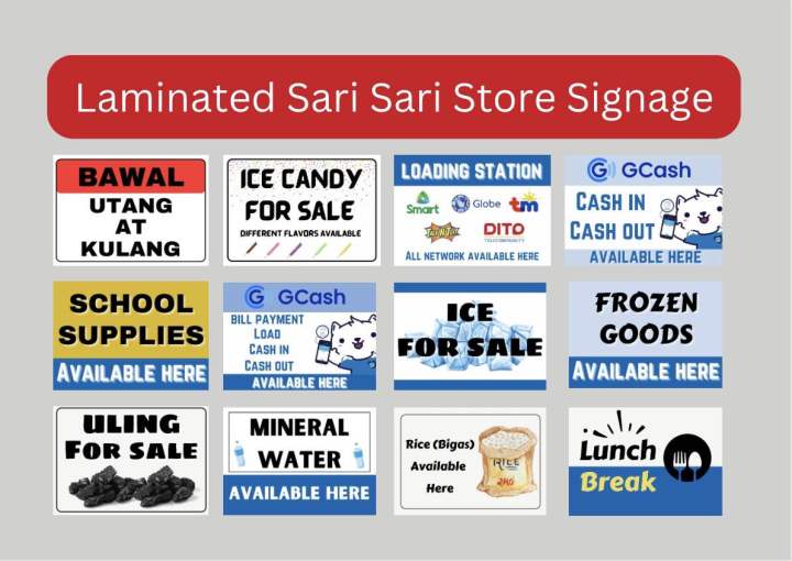 Laminated Store Signage | Lazada PH