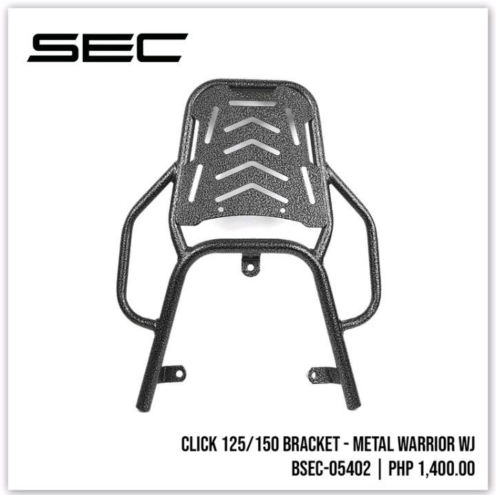 sec honda click 125 / 150 for v1, v2 & v3 metal warrior top box bracket ...