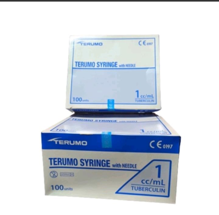 Terumo Syringe with needle 1cc, 3cc, 5cc, 10cc | 100pcs per box | Lazada PH