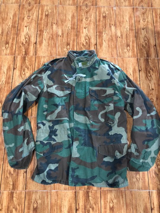 เสื้อแจ็คเก็ตทหาร USA M65 WOODLAND MEDIUM REGULAR อก24”รอบอก48” | Lazada.co.th