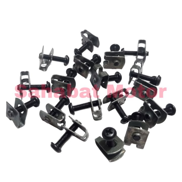 50 Set Baut Klip Body Nutklip / Baut Jepit / Baut Box 4m Supra | Lazada ...