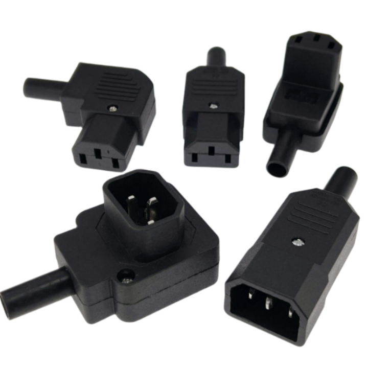 Black Elbow C15 C13 C14 Power Cord Wiring Power Plug Assemble IEC ...