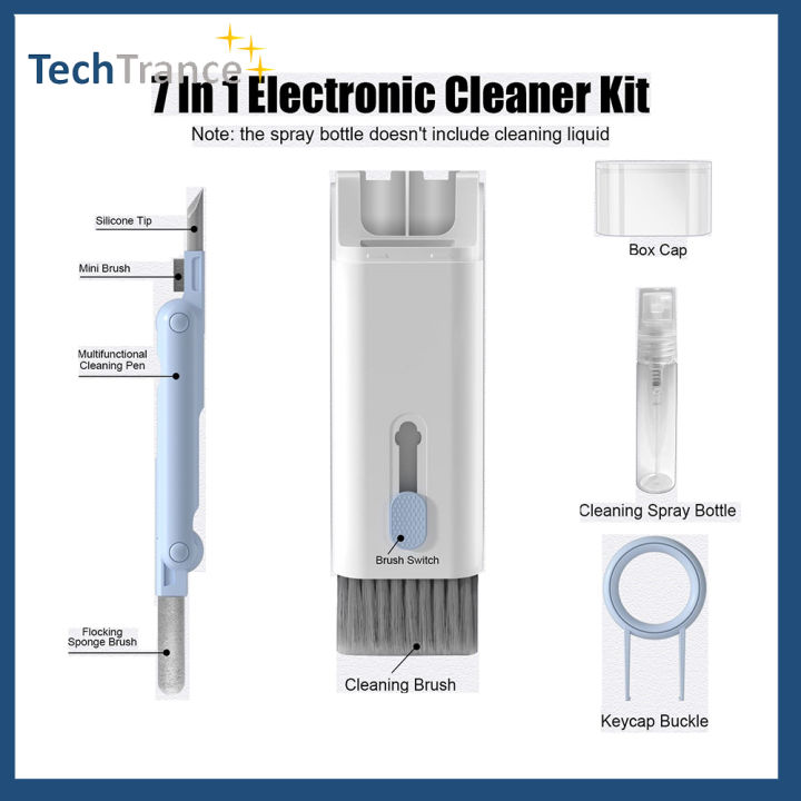 TechTrance 7 in 1 Multifunctional Cleaner Kit with 3 in 1 Cleaning Pen ...