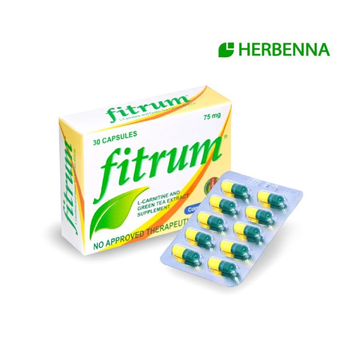 Fitrum Green Tea Extract & L-Carnitine (70mg x 30 Capsules) | Herbenna | Lazada PH
